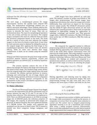 A Novel Framework For Preprocessing Of Breast Ultra Sound Images By Combining Non-Local Means ...