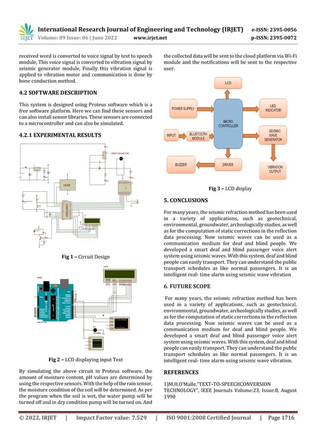 SMART DEAF AND BLIND PASSENGER VOICE ALERT SYSTEM IN PUBLIC AREA | PDF