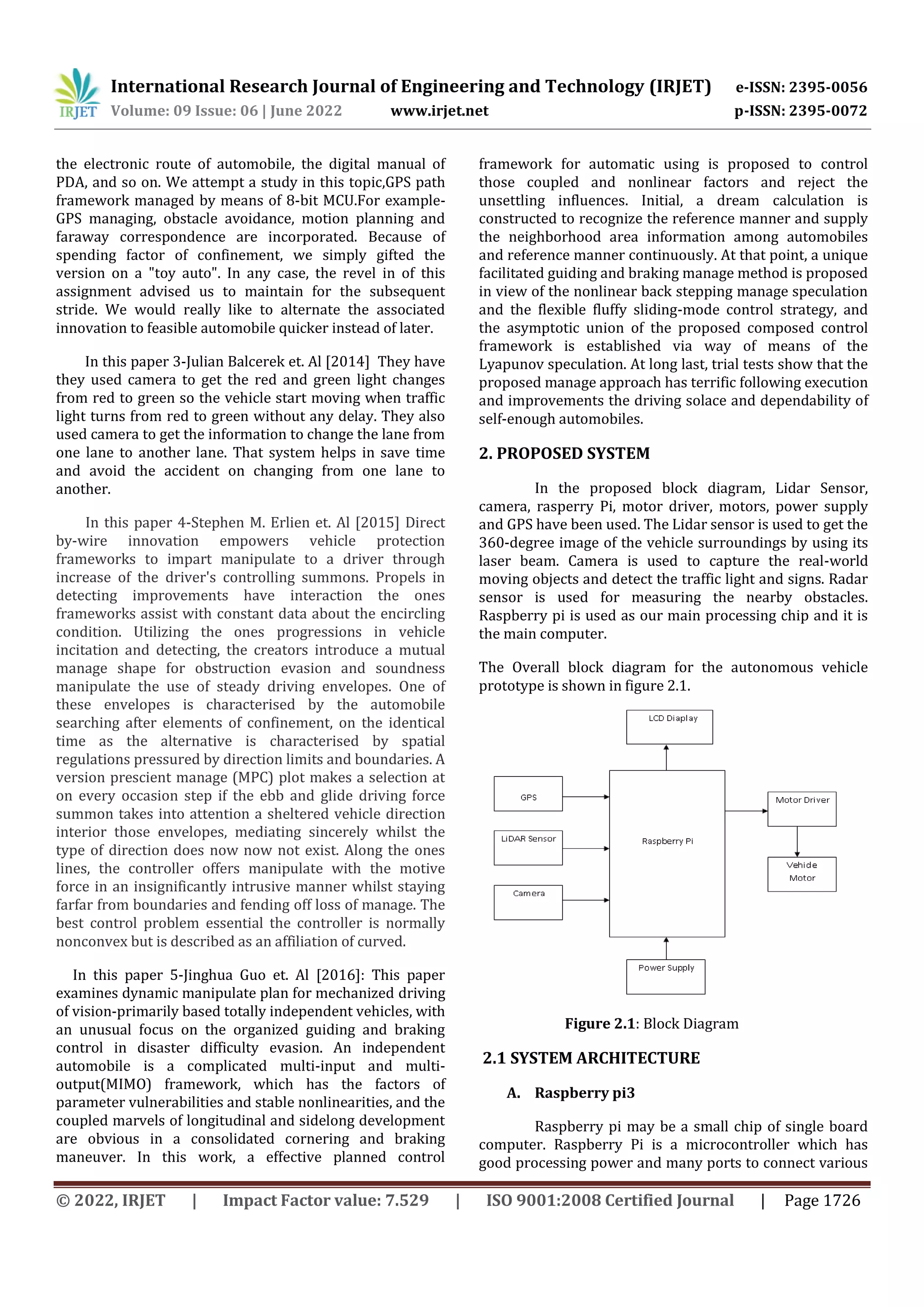 Autonomous Vehicle by using 3D LIDAR and 2D Camera | PDF