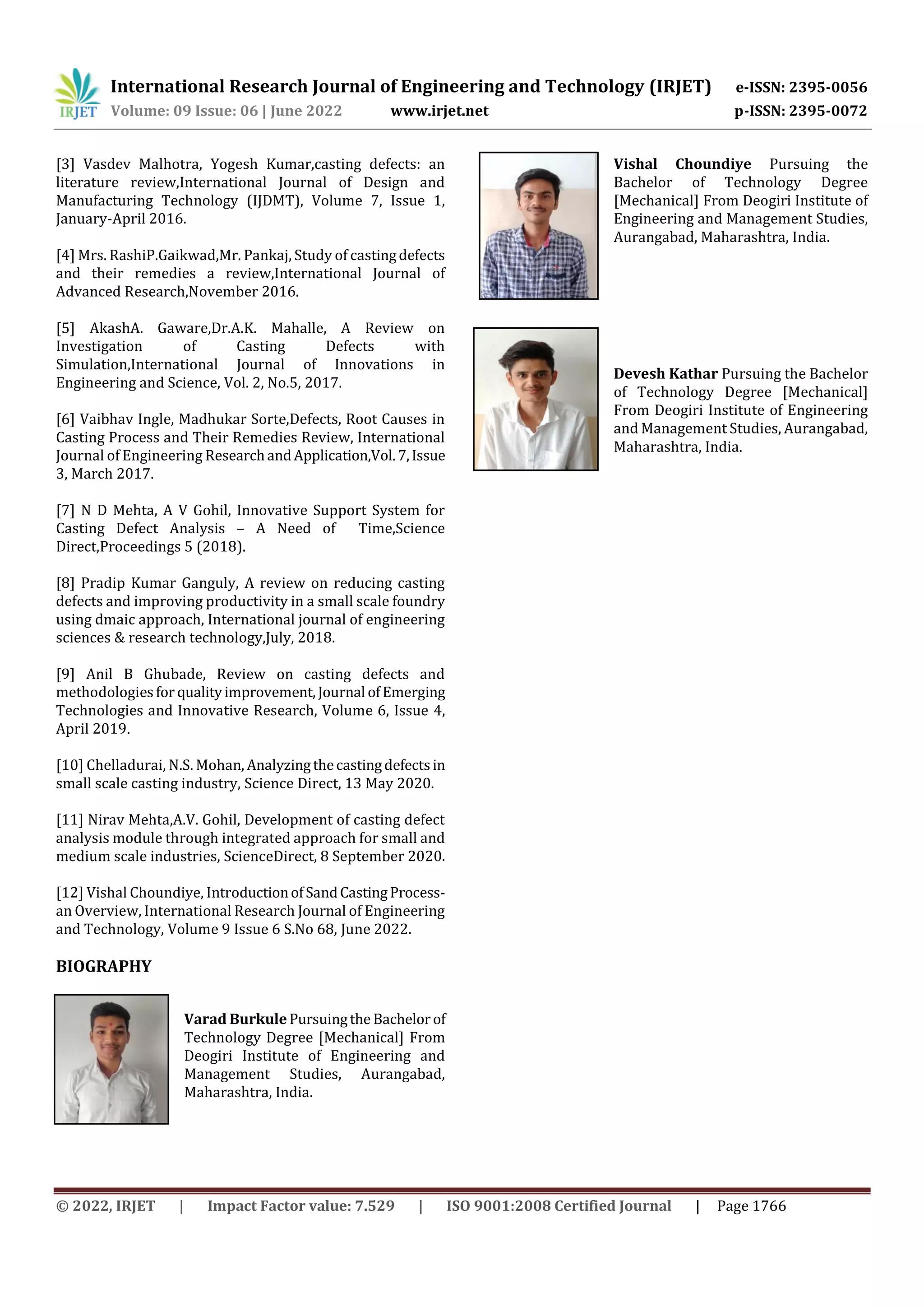 Casting Defects & Remedies - A Review | PDF