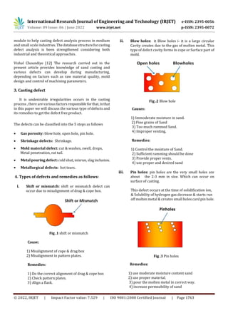 Casting Defects & Remedies - A Review | PDF