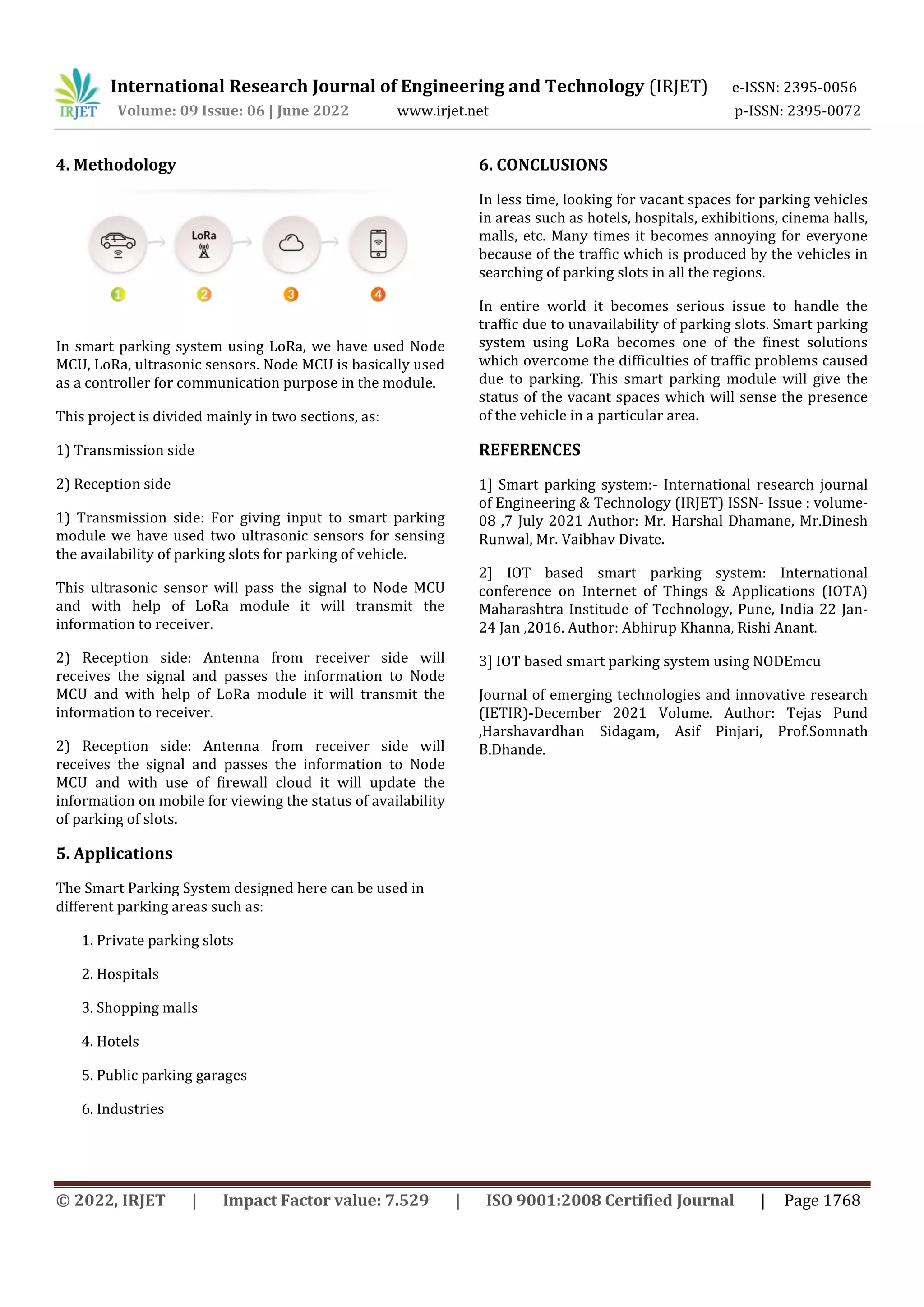 Smart Parking System Using LoRa | PDF