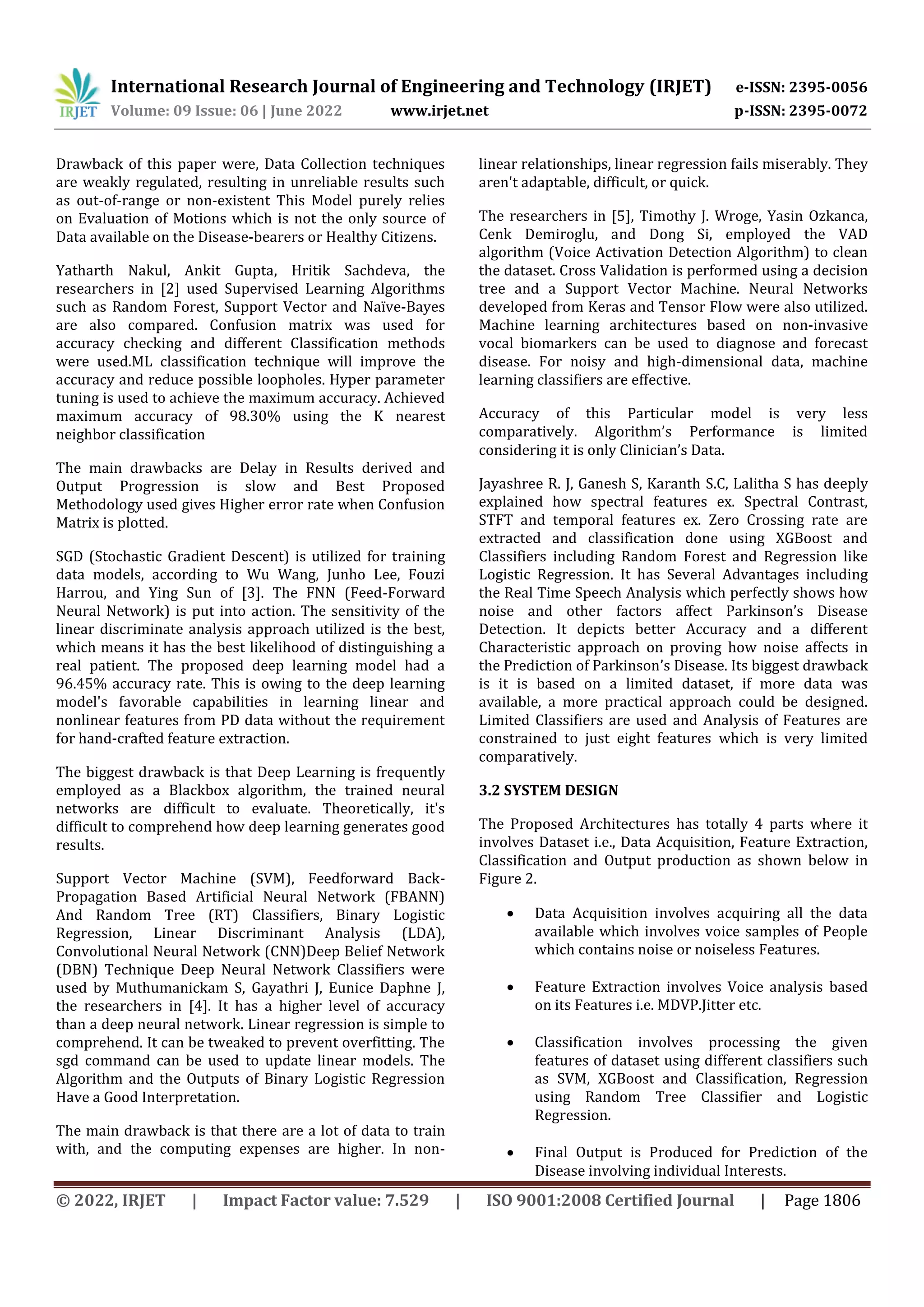 PARKINSON’S DISEASE DETECTION USING MACHINE LEARNING | PDF