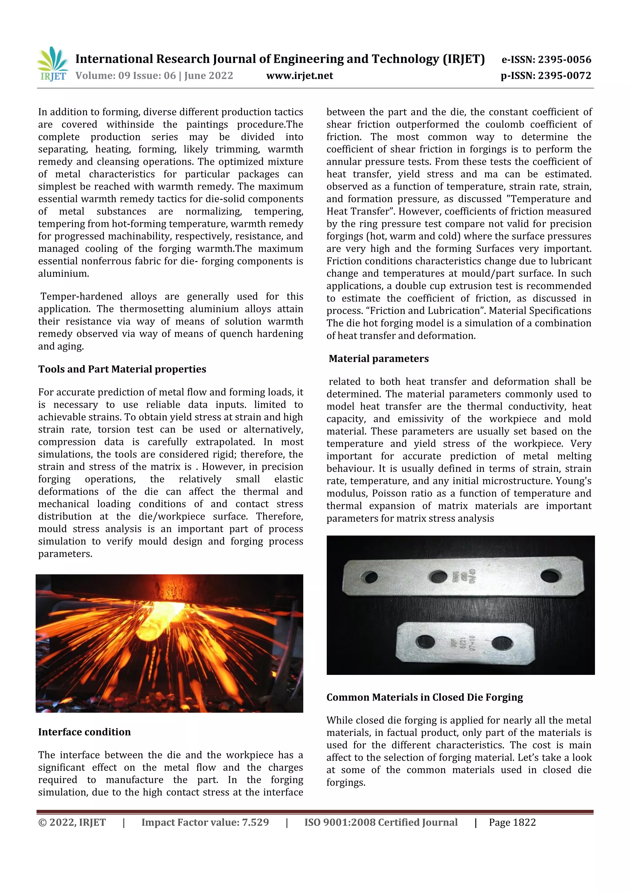 A Review on Impression Die Forging | PDF