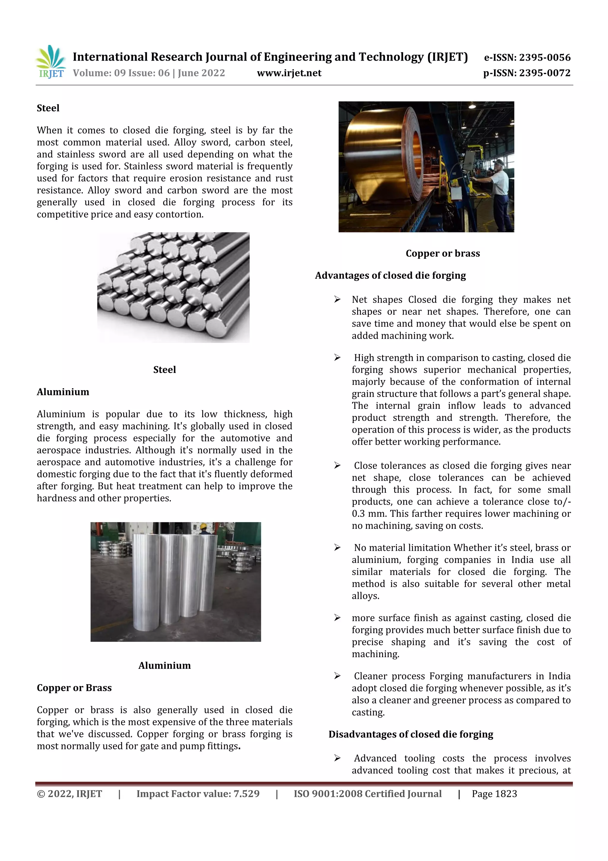 A Review on Impression Die Forging | PDF