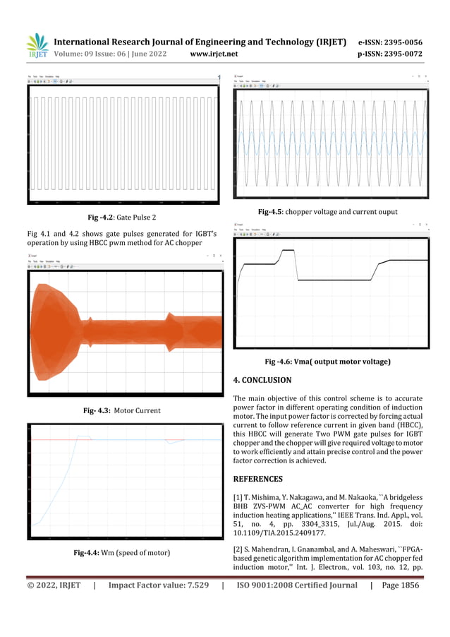 Power Factor Correction Of Three Phase Pwm Ac Chopper Fed Induction
