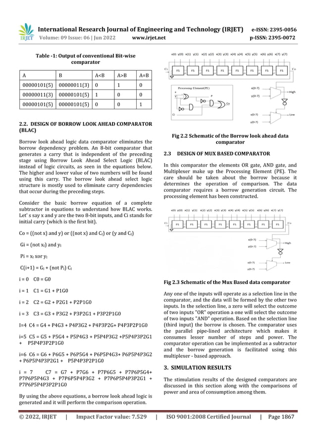 DESIGN OF 8-BIT COMPARATORS | PDF