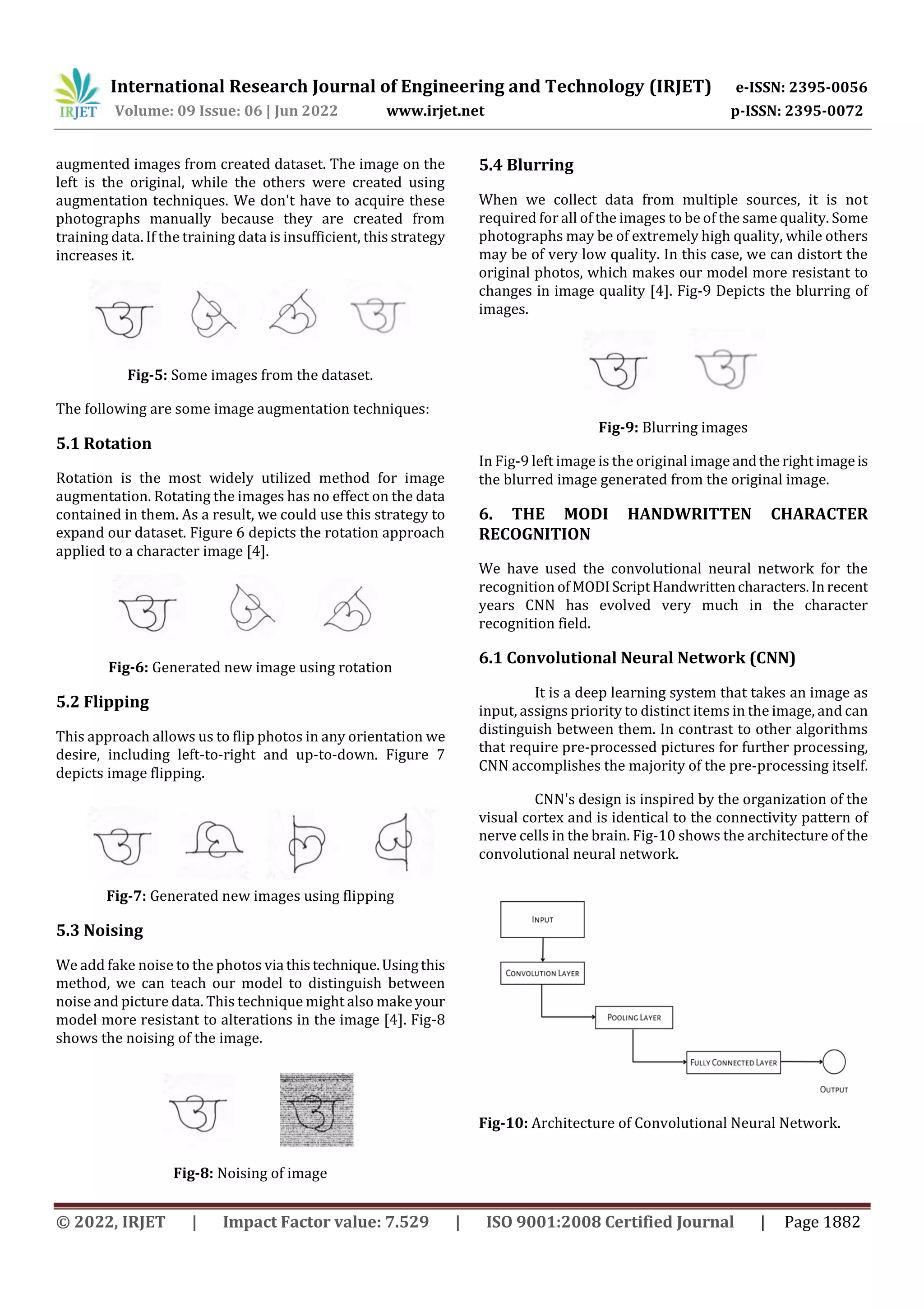 MODI Lipi Handwritten character Recognition using CNN and Data Augmentation Techniques | PDF