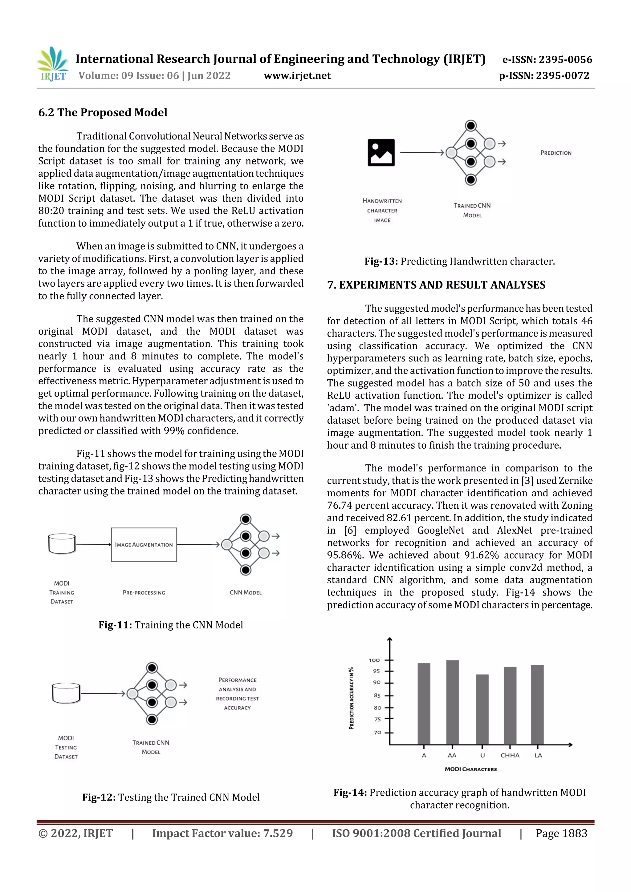 MODI Lipi Handwritten character Recognition using CNN and Data Augmentation Techniques | PDF