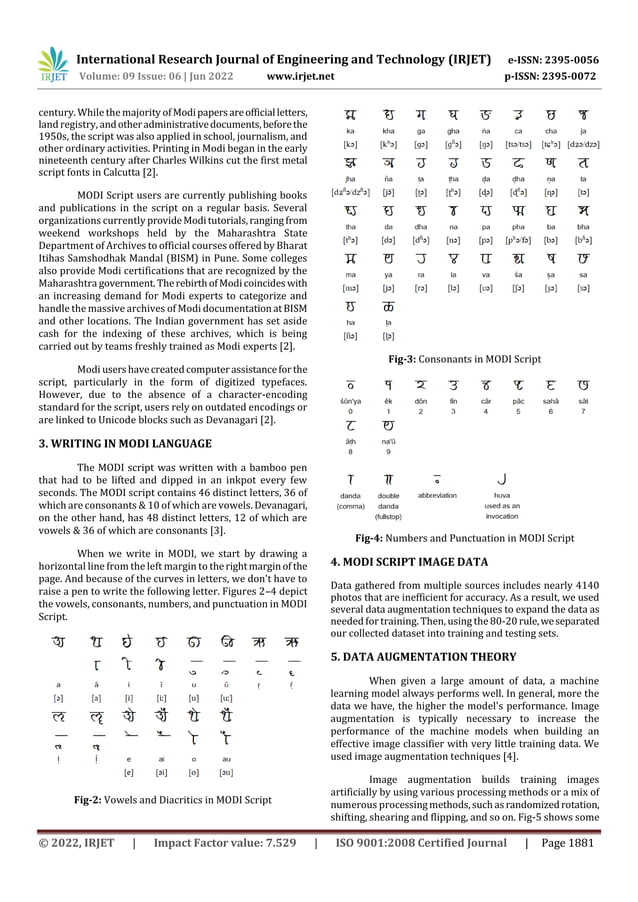 MODI Lipi Handwritten character Recognition using CNN and Data Augmentation Techniques | PDF ...