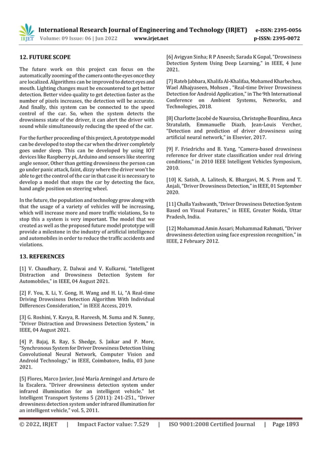 Human Driver’s Drowsiness Detection System | PDF | Sleep Disorders ...