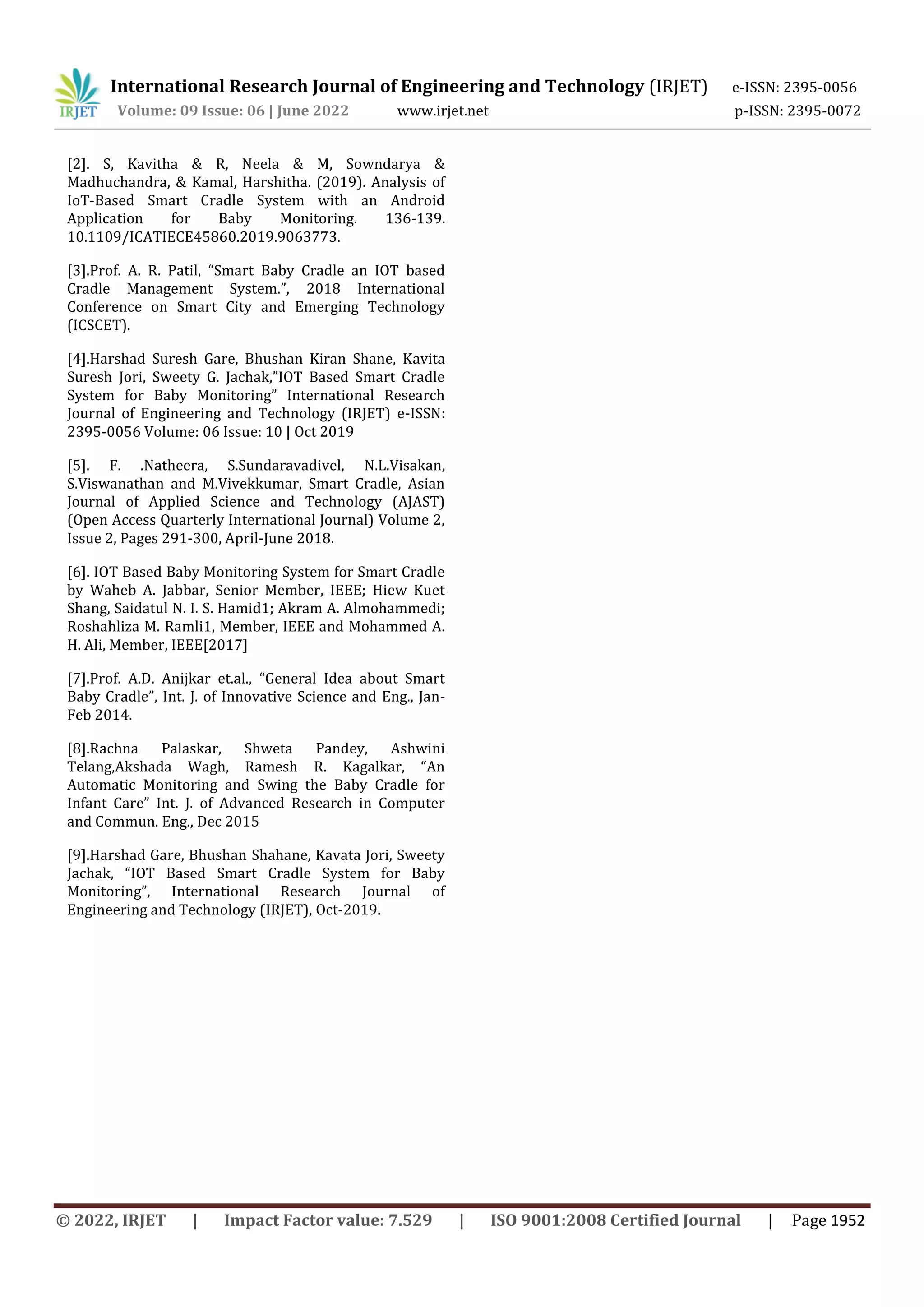 INTELLIGENT HSE-HAZOP CRADLE FOR HOME AND HOSPITAL BABY MONITORING | PDF