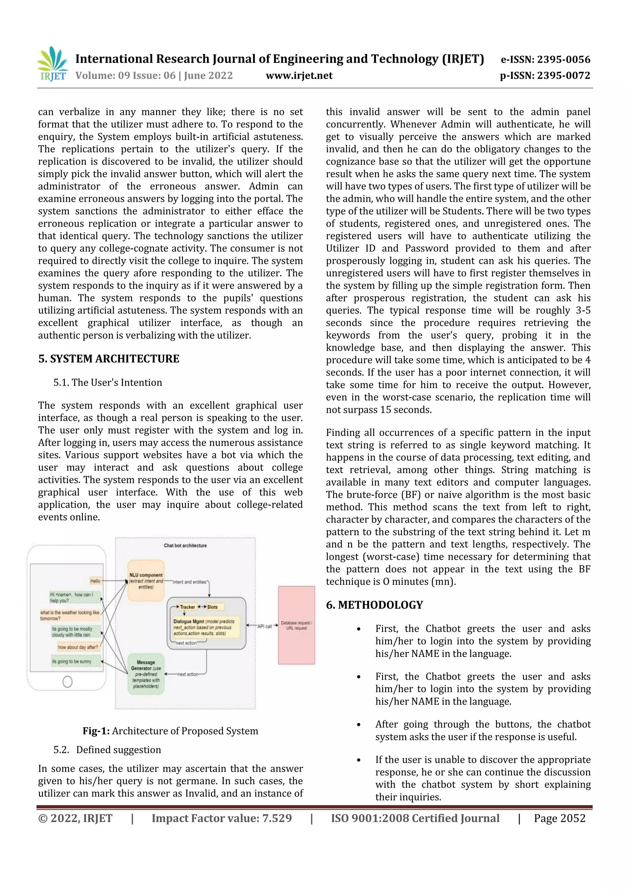 SMART COLLEGE CHATBOT USING NATURAL LANGUAGE UNDERSTANDING | PDF