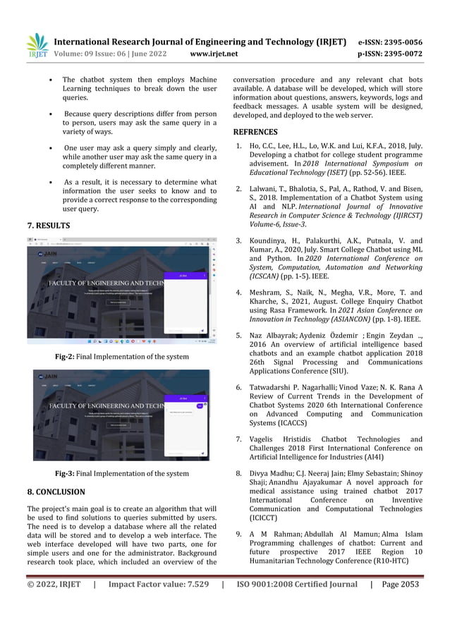 SMART COLLEGE CHATBOT USING NATURAL LANGUAGE UNDERSTANDING | PDF
