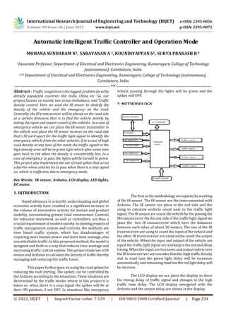 Automatic Intelligent Traffic Controller and Operation Mode | PDF