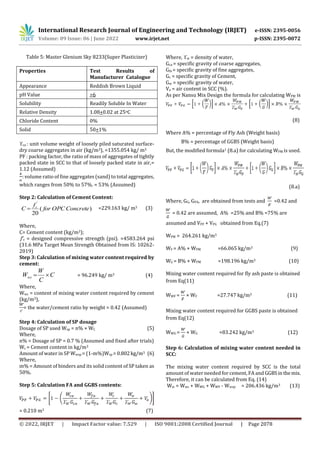 Compressive Strength of M25 SCC Mix For Different Brands of OPC 53 Grade Cement With 20% ...