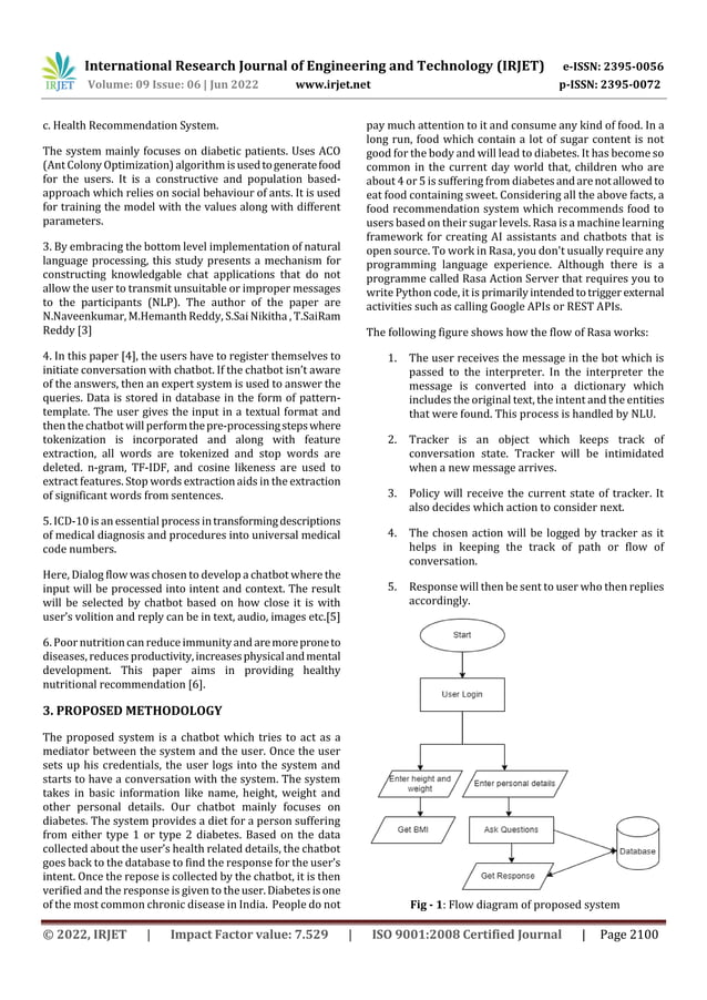 Food Recommendation System using Chatbot | PDF