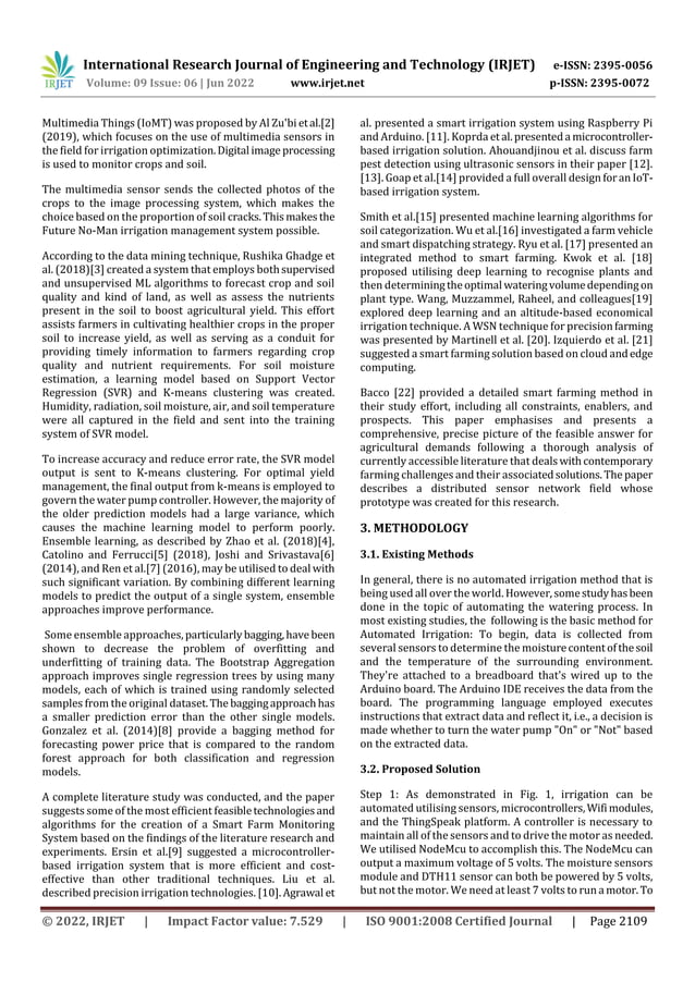 Smart Irrigation System Using Machine Learning And Iot Pdf