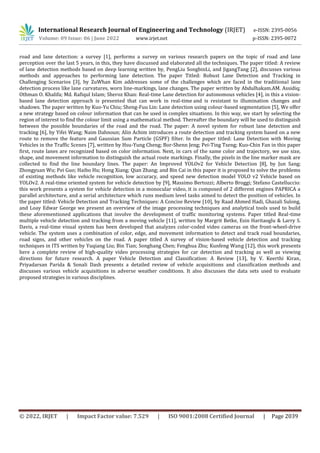 VEHICLE DETECTION, CLASSIFICATION, COUNTING, AND DETECTION OF VEHICLE DIRECTION AND LANE ...