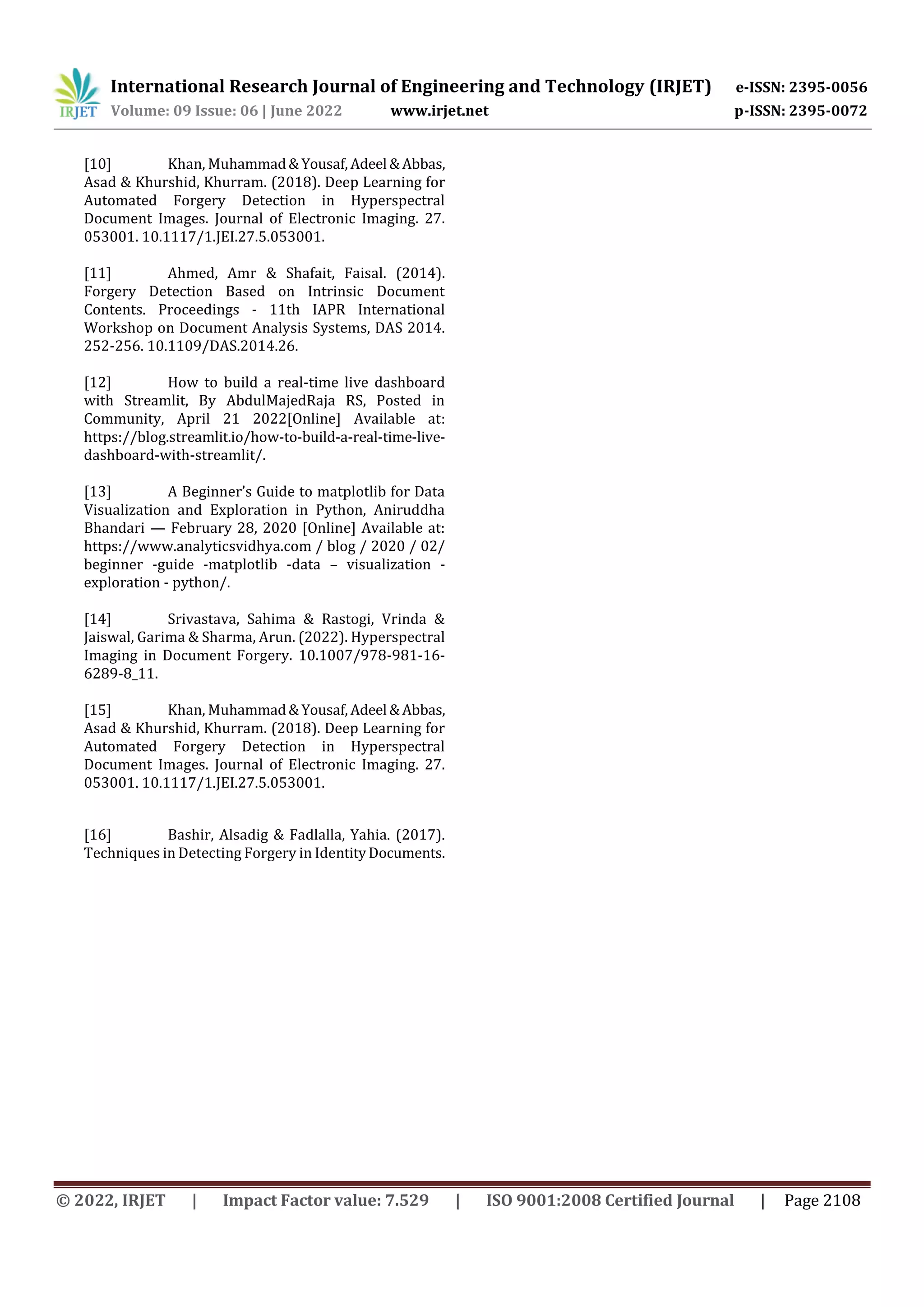 Image Forgery / Tampering Detection Using Deep Learning and Cloud | PDF