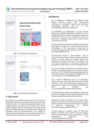 Image Forgery / Tampering Detection Using Deep Learning and Cloud | PDF