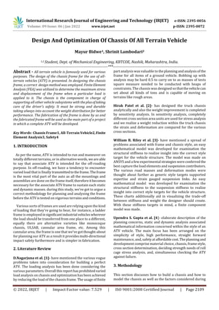Design And Optimization Of Chassis Of All Terrain Vehicle | PDF ...