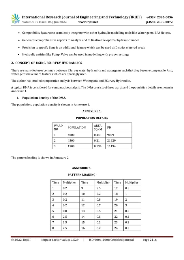 ‘ESURVEY HYDRAULICS’ A TOOL FOR DESIGN OF WATER SUPPLY DISTRIBUTION NETWORK | PDF | Computer ...