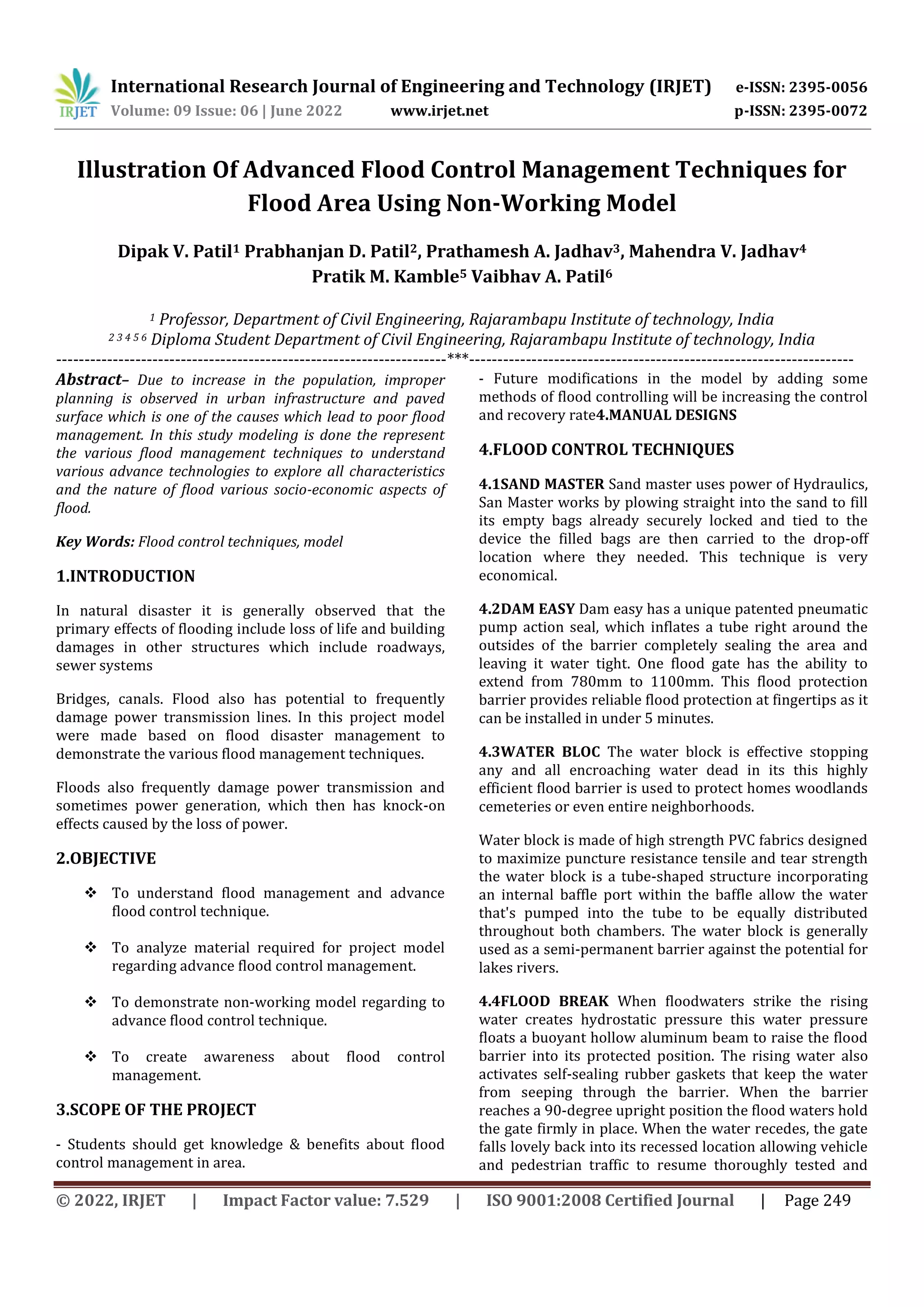 Illustration Of Advanced Flood Control Management Techniques for Flood ...