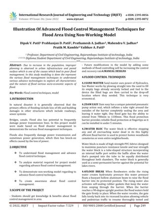 Illustration Of Advanced Flood Control Management Techniques for Flood ...