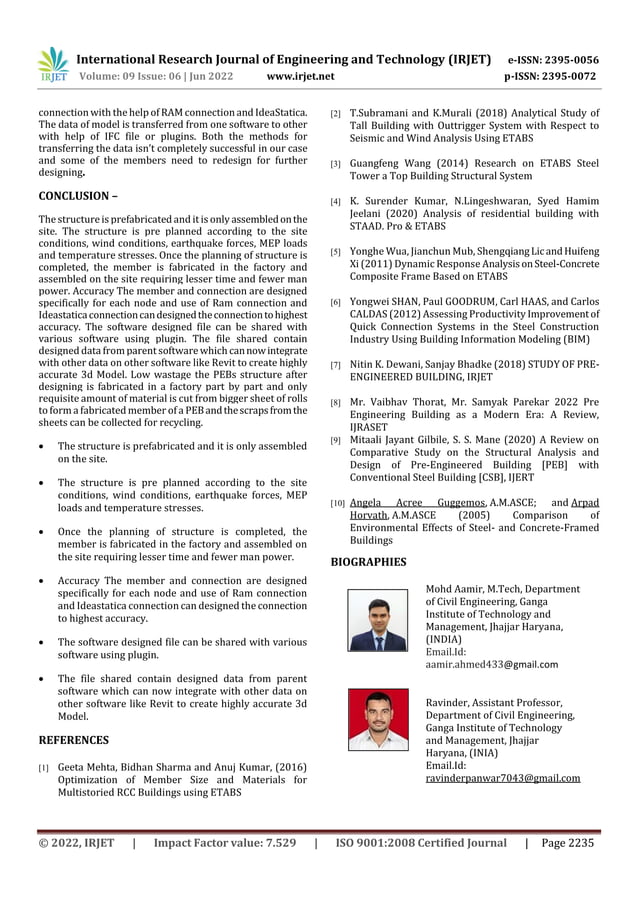 Design of Pre-Engineered Building (PEB) Structure | PDF