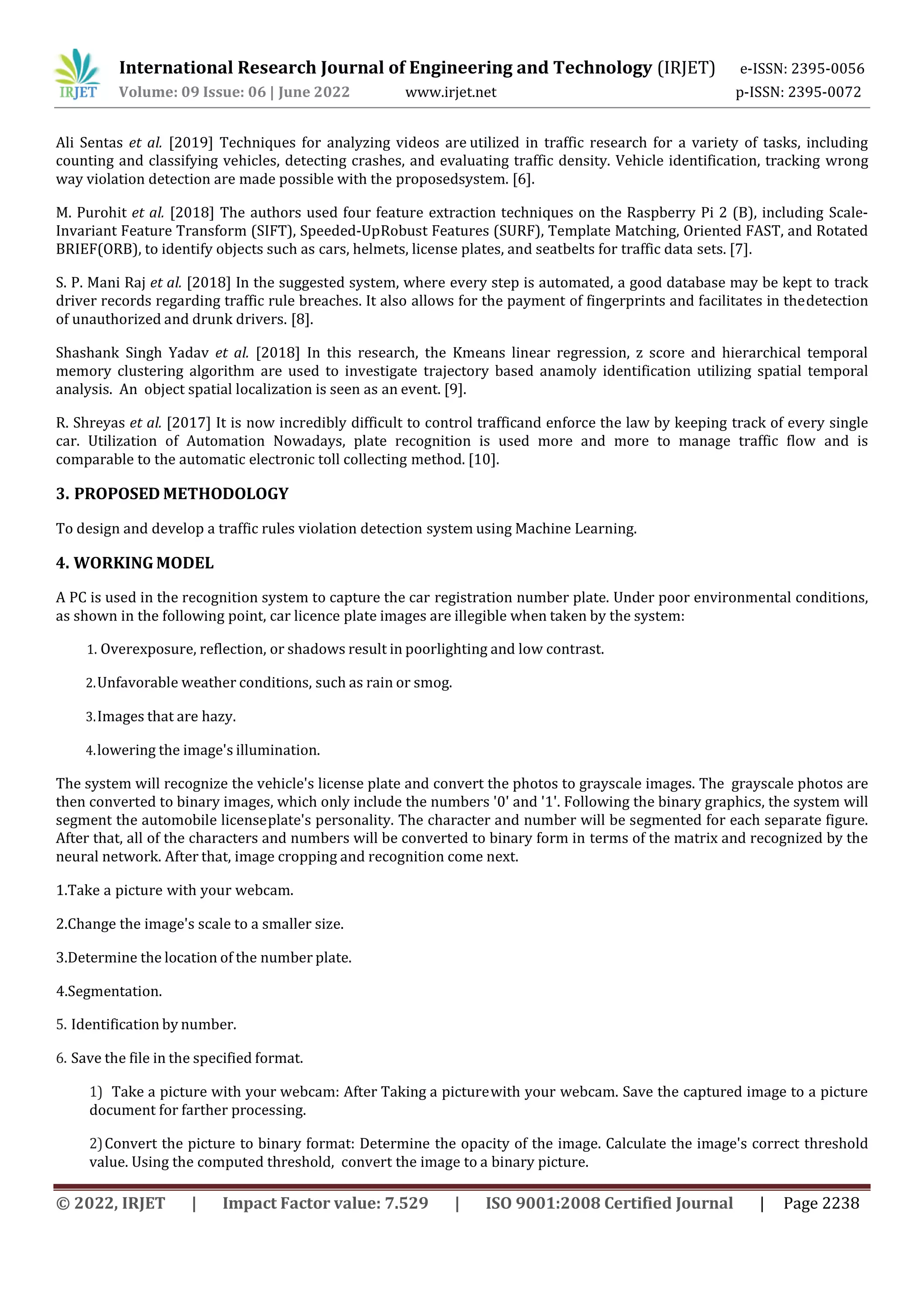 TRAFFIC RULES VIOLATION DETECTION SYSTEM | PDF