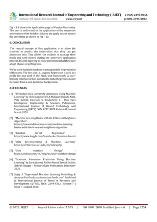 Post Graduate Admission Prediction System | PDF