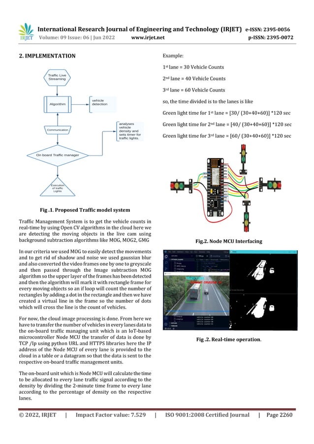Smart Traffic Monitoring System based on vehicle counts. | PDF