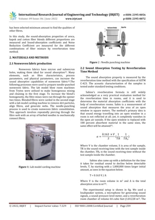 Applications of Agro Waste Cellulosic Material in Acoustic Absorption | PDF