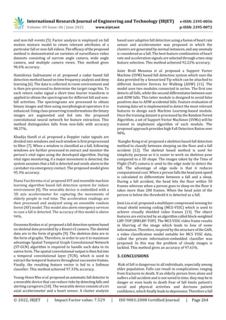 A Review Paper on Elderly Fall Detection | PDF