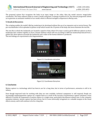 Motion capture for Animation | PDF