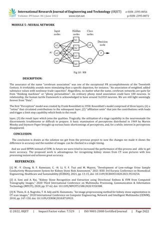 Detection of Kidney Stone using Neural Network Classifier | PDF