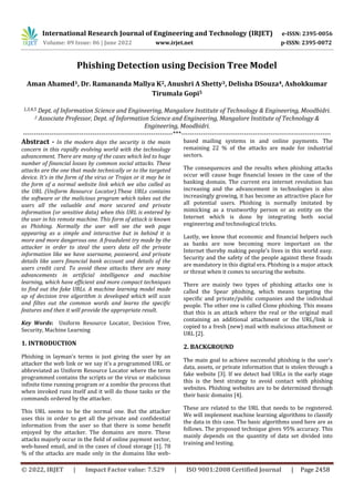 Phishing Detection using Decision Tree Model | PDF