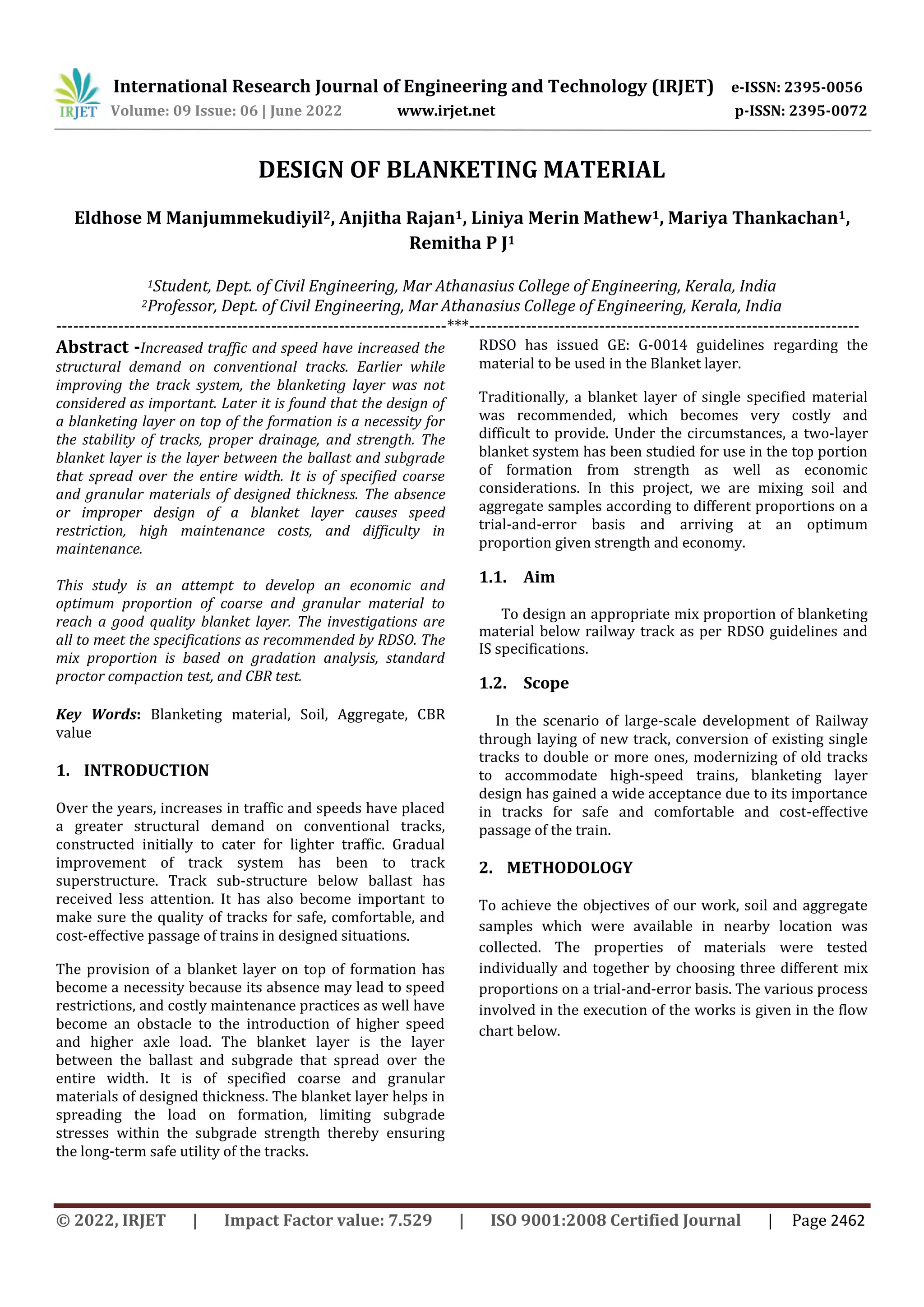DESIGN OF BLANKETING MATERIAL | PDF