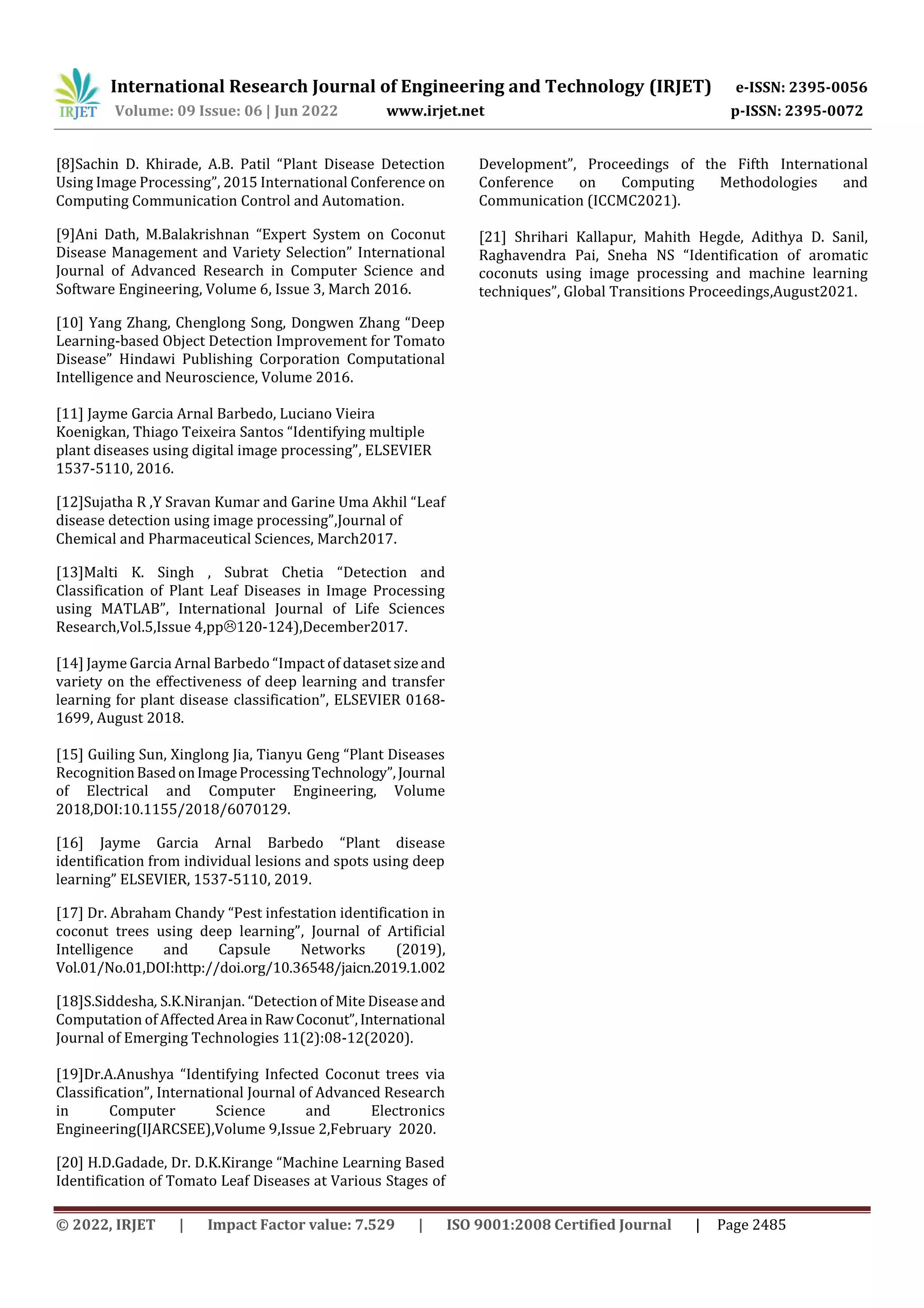 Investigations On Coconut Tree Disease Segmentation Using Intelligent Techniques Pdf