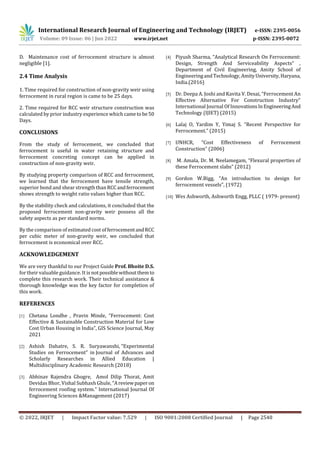 Applying Ferrocement Concept for Non- Gravity Weir Construction in ...