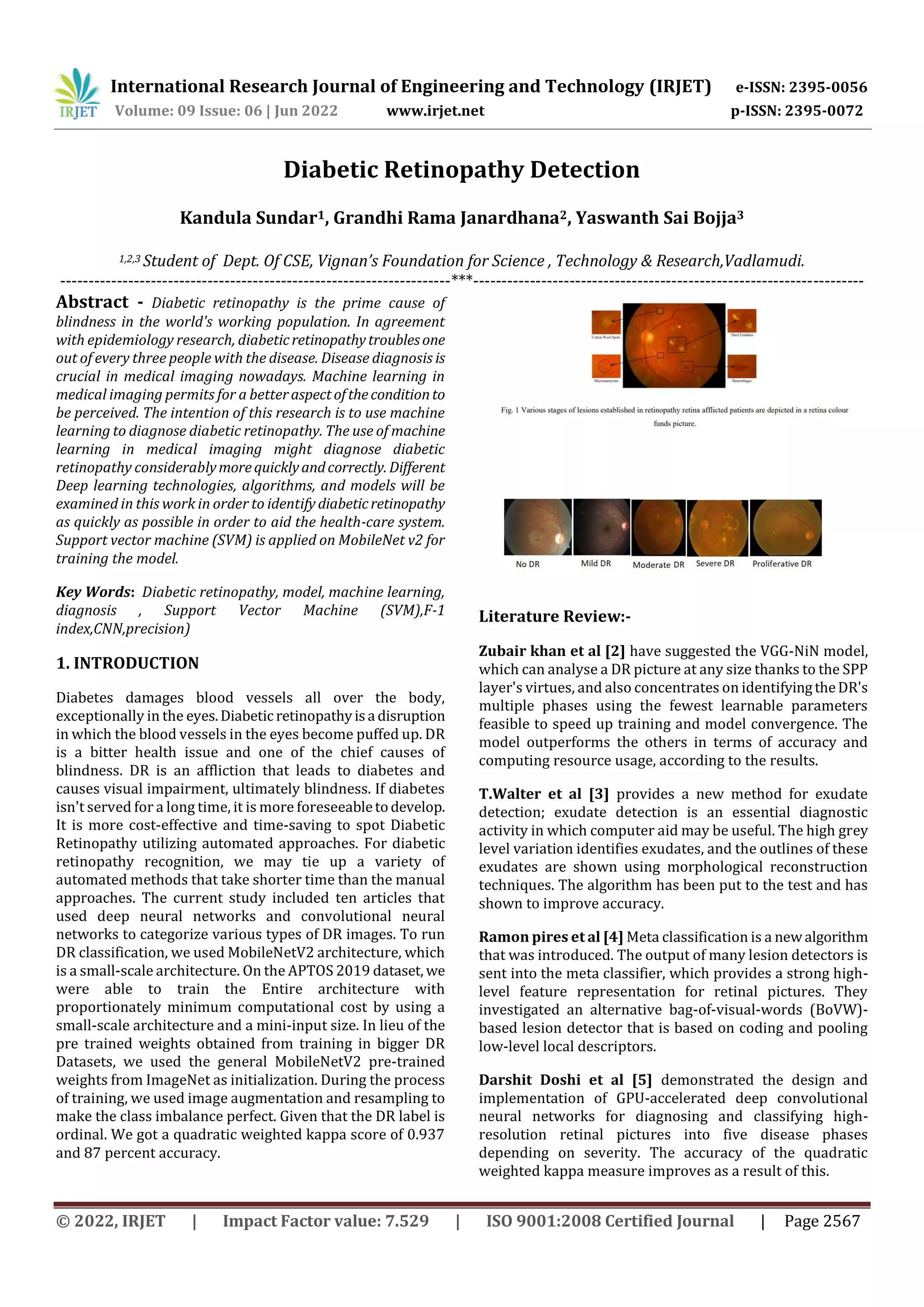 Diabetic Retinopathy Detection Pdf