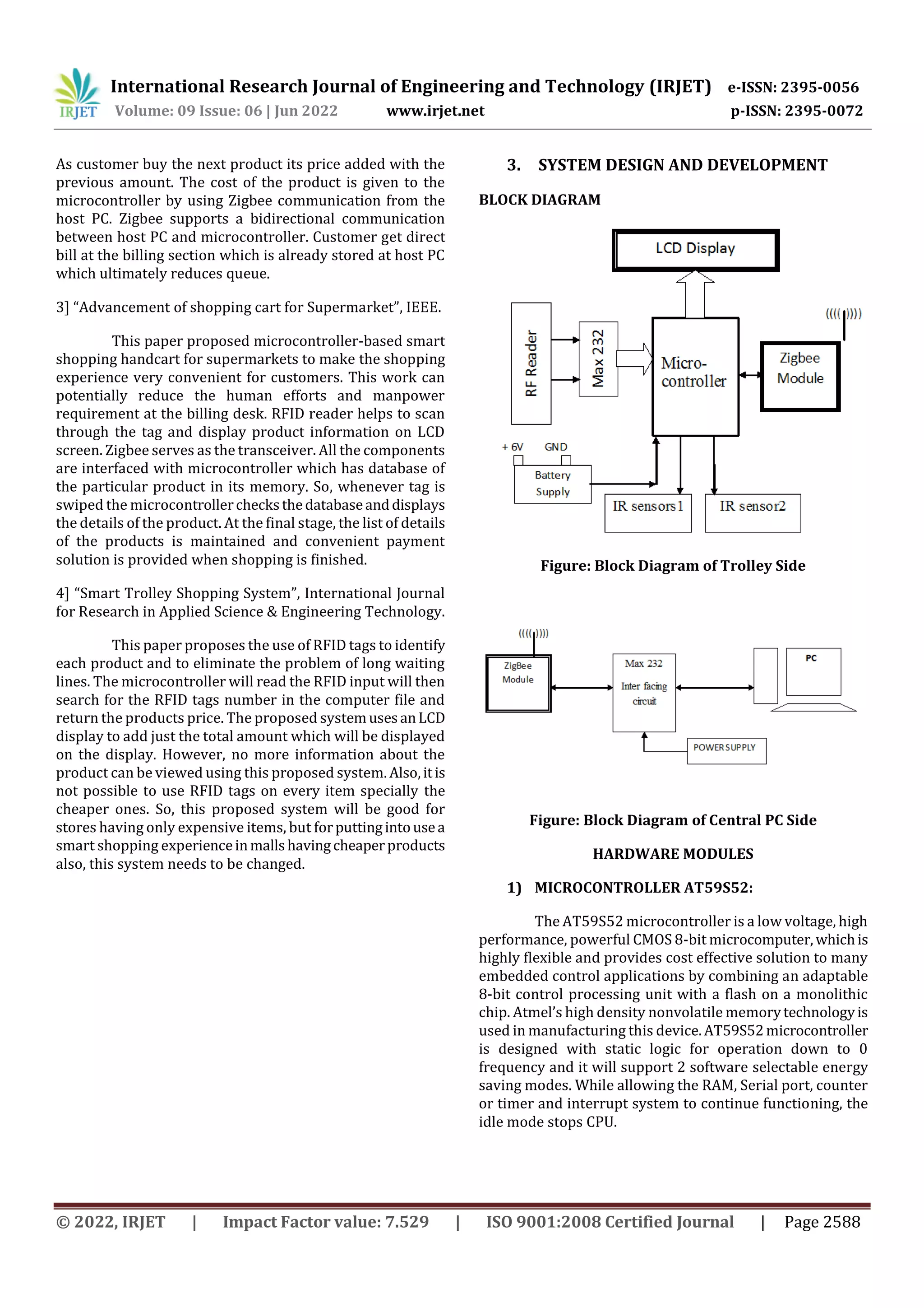 Smart Trolley in Mega Mall Using Zigbee | PDF