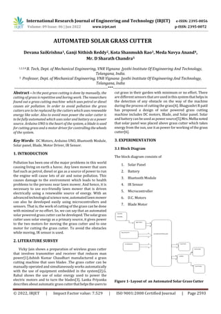 AUTOMATED SOLAR GRASS CUTTER | PDF | Landscaping | Home & Garden
