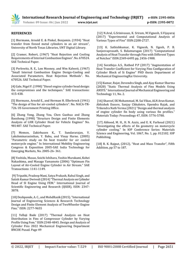 Design and Analysis of Cylinder Fins | PDF