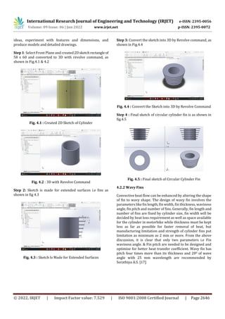 Design and Analysis of Cylinder Fins | PDF