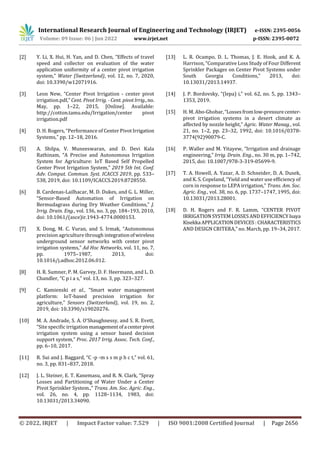DEVELOPMENT AND FABRICATION OF CENTER PIVOT IRRIGATION SYSTEM - A ...