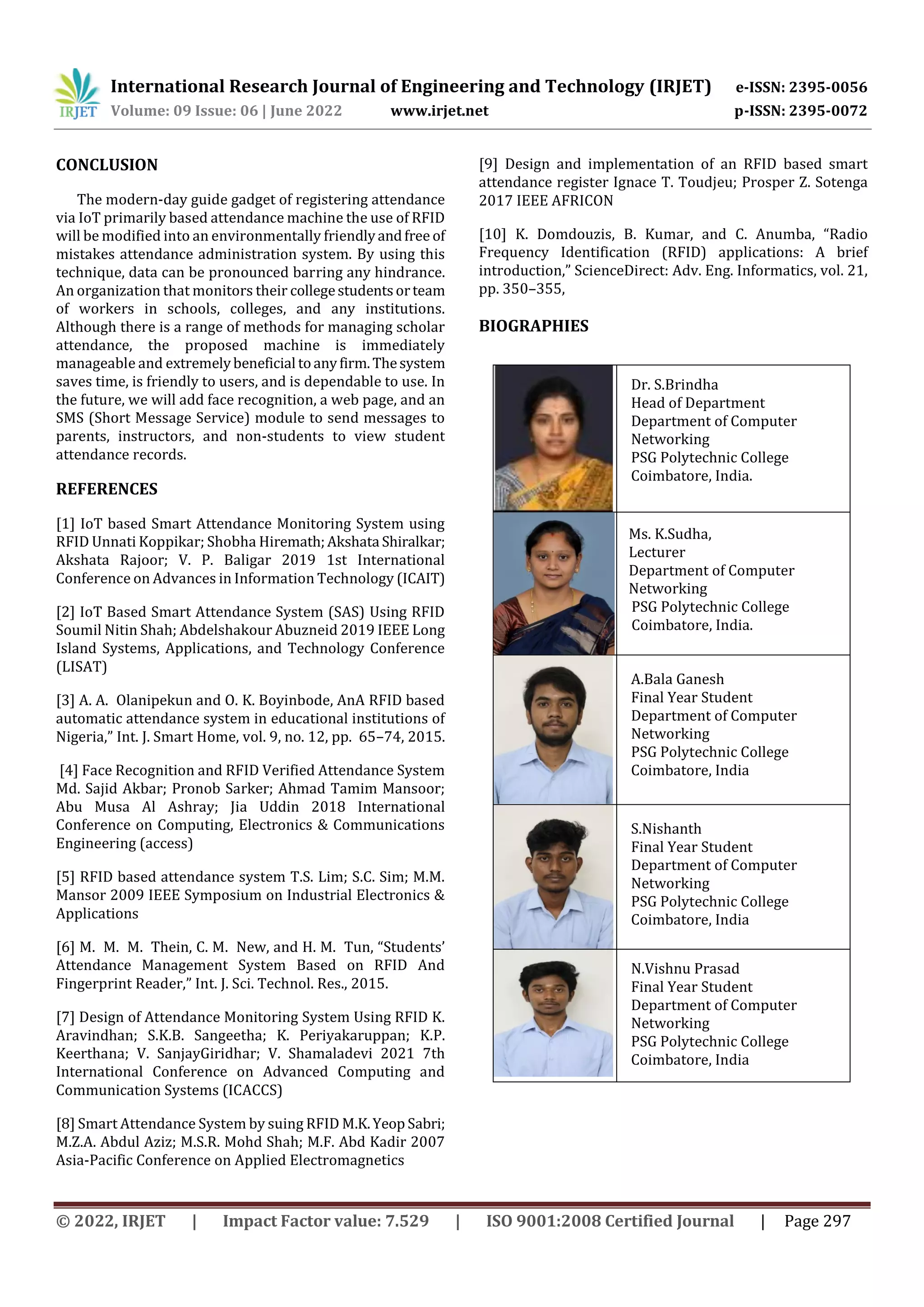 IoT BASED ATTENDANCE MONITORING SYSTEM | PDF