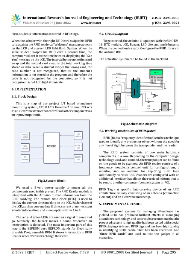 Iot Based Attendance Monitoring System Pdf