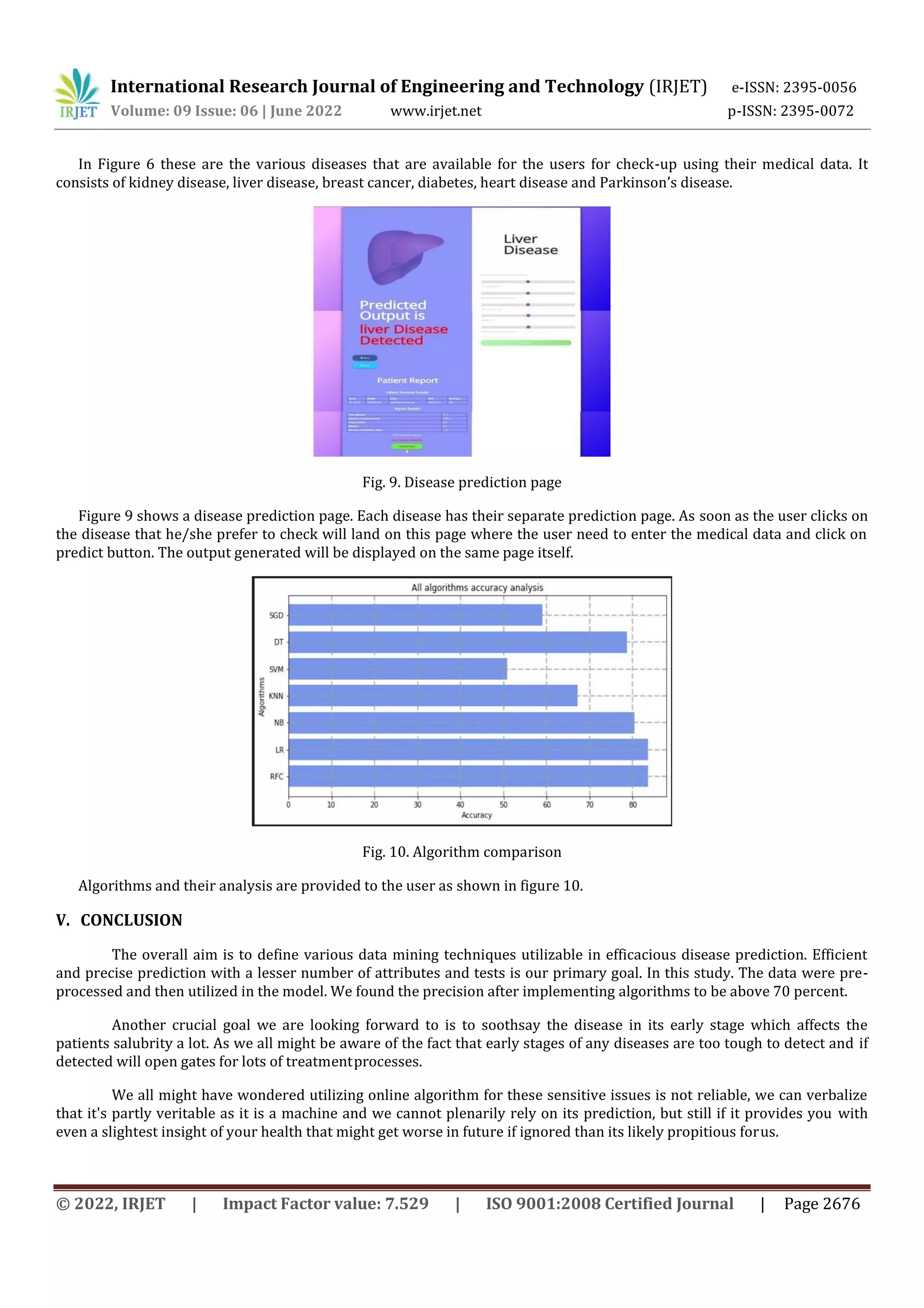 Detection Of Diseases Using Machine Learning” Pdf Internet Computing